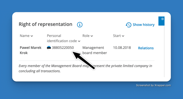 TIN Number Or Registry Code Or Personal Number